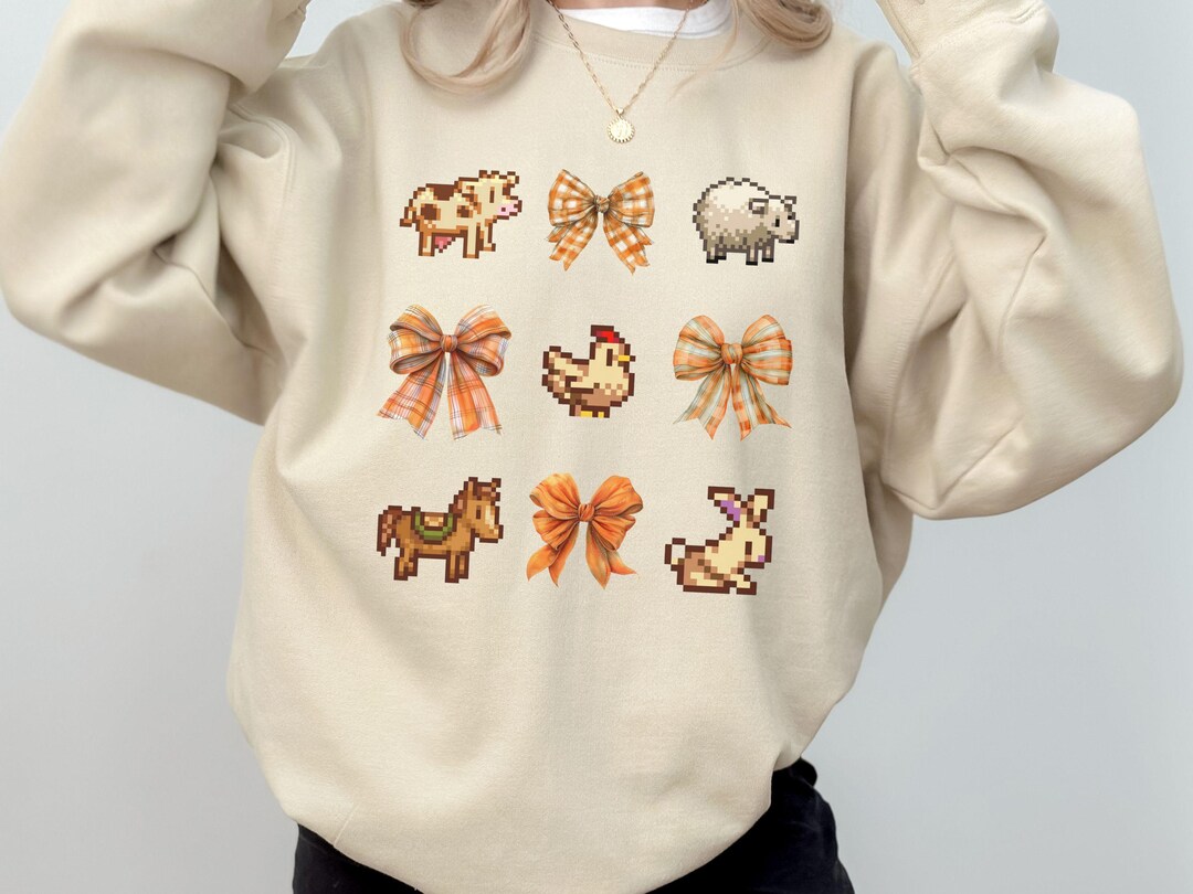 Stardew Valley Sweatshirt, Stardew Sweater, Shirt Stardew Merch, Bows ...