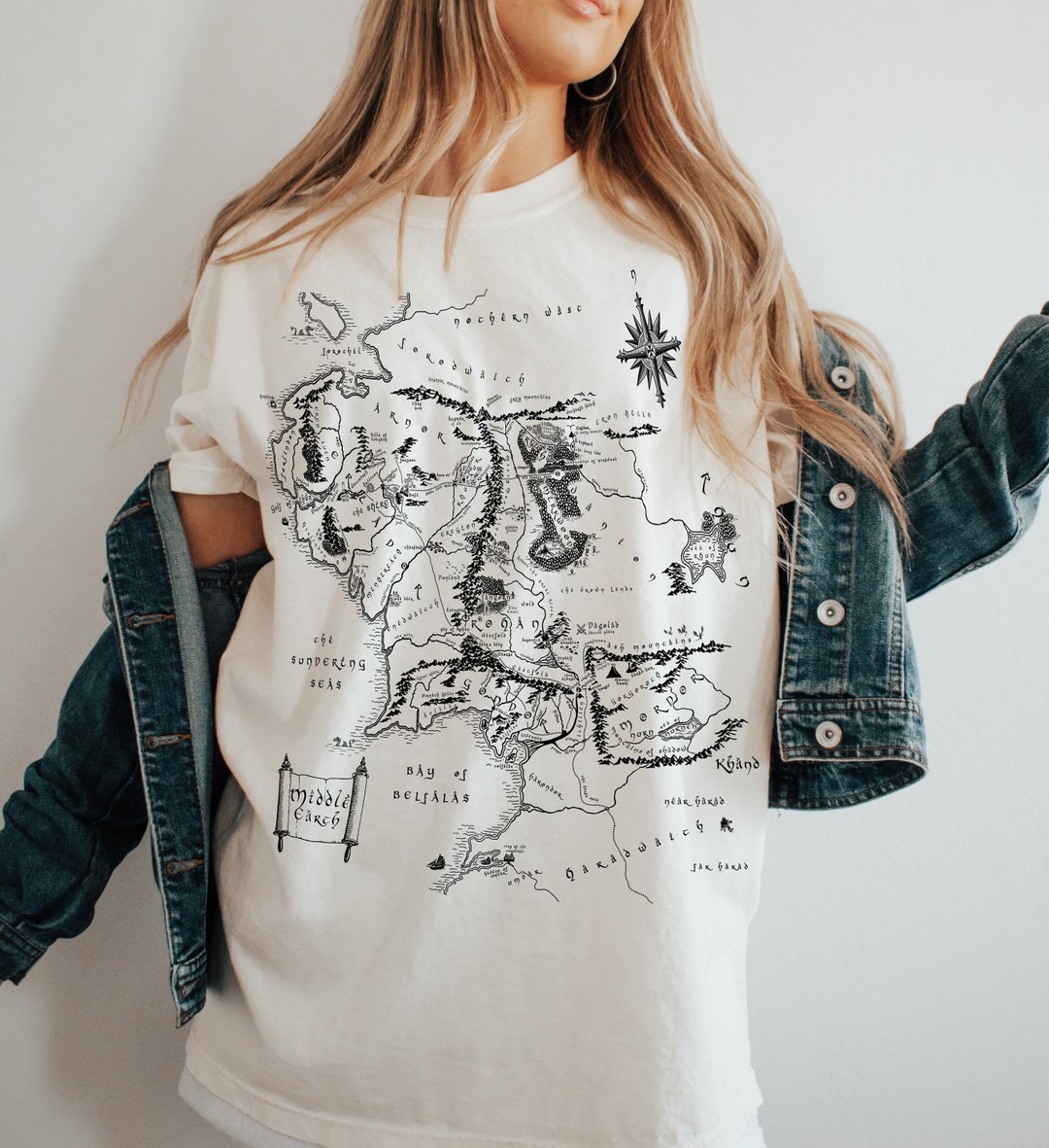 Middle Earth Map Tshirt LOTR Merch the Hobbit Shirt - Etsy