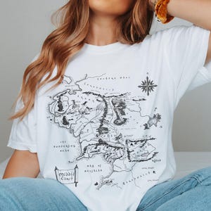 Middle Earth Map Tshirt LOTR Merch the Hobbit Shirt - Etsy