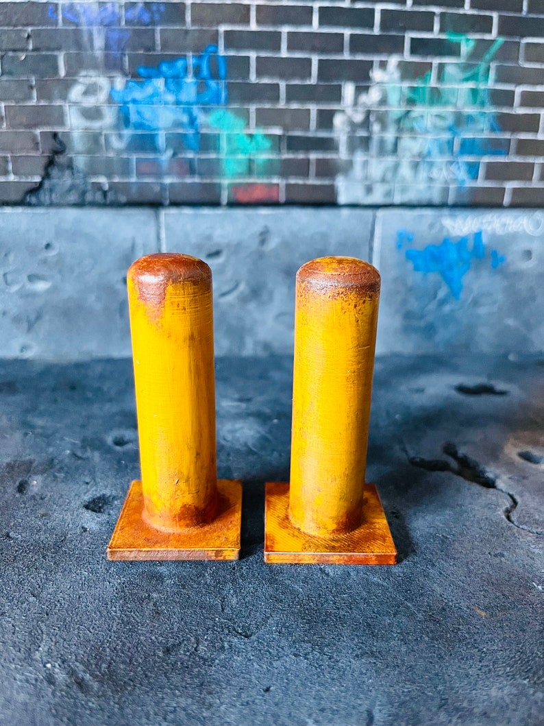 Security Bollards Diorama Accessory for 1:12 Scale Action Figures ...