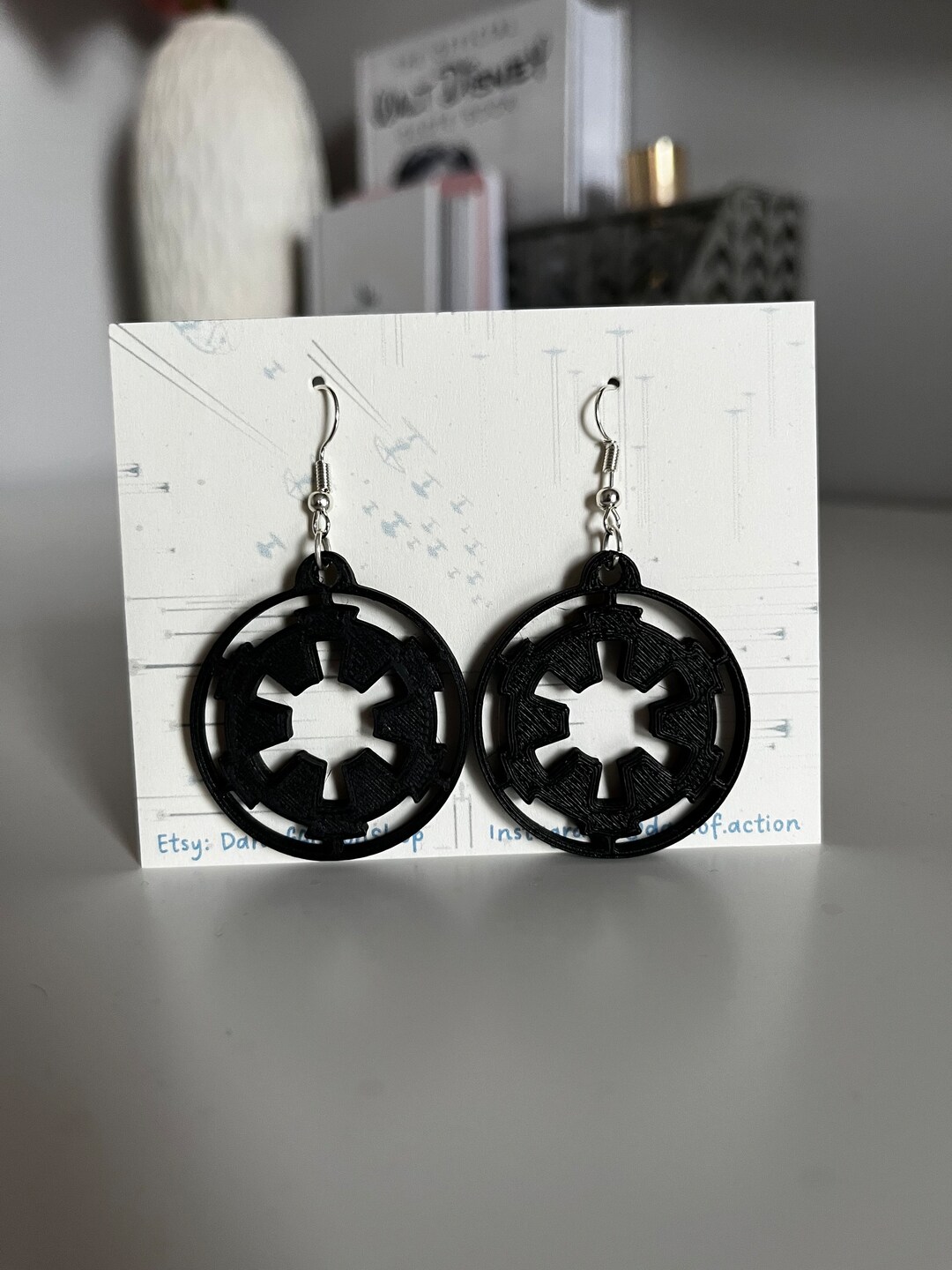 Star Wars Disney Inspired Dark Side Imperial Logo Dangle - Etsy