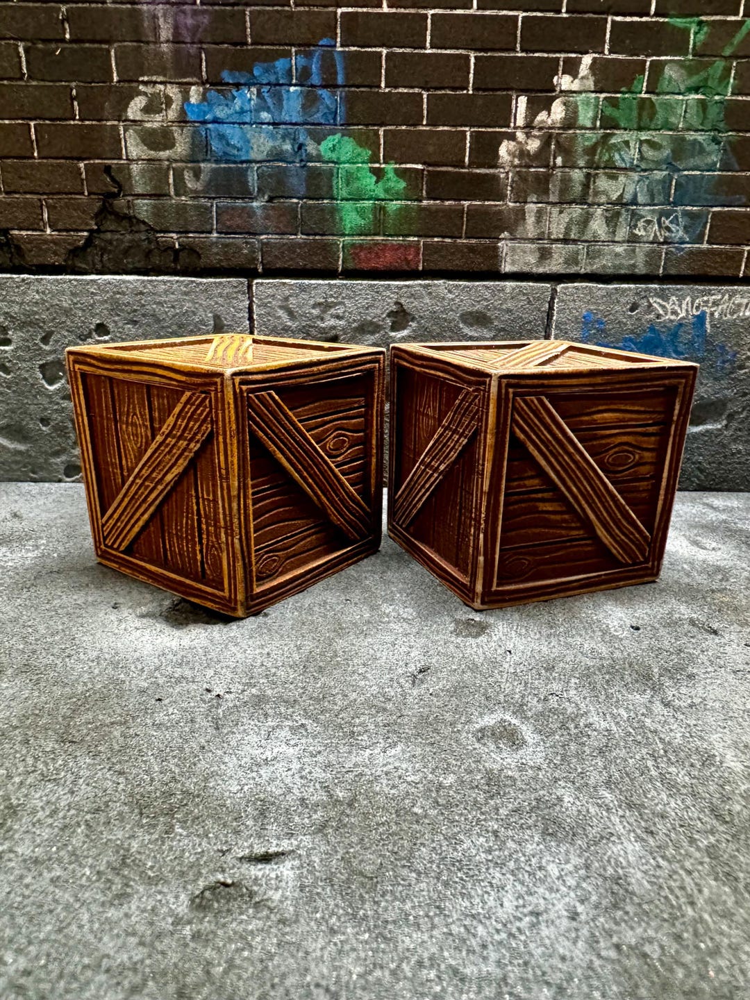 Wooden Crates Diorama Accessory for 1:12 Scale Action Figures (mezco ...