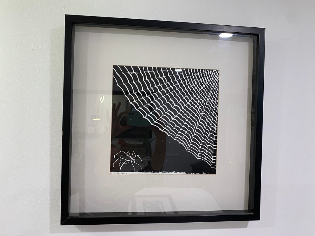 Spider Linocut Print, Spider Wall Art, Spider Print, Lino Print ...