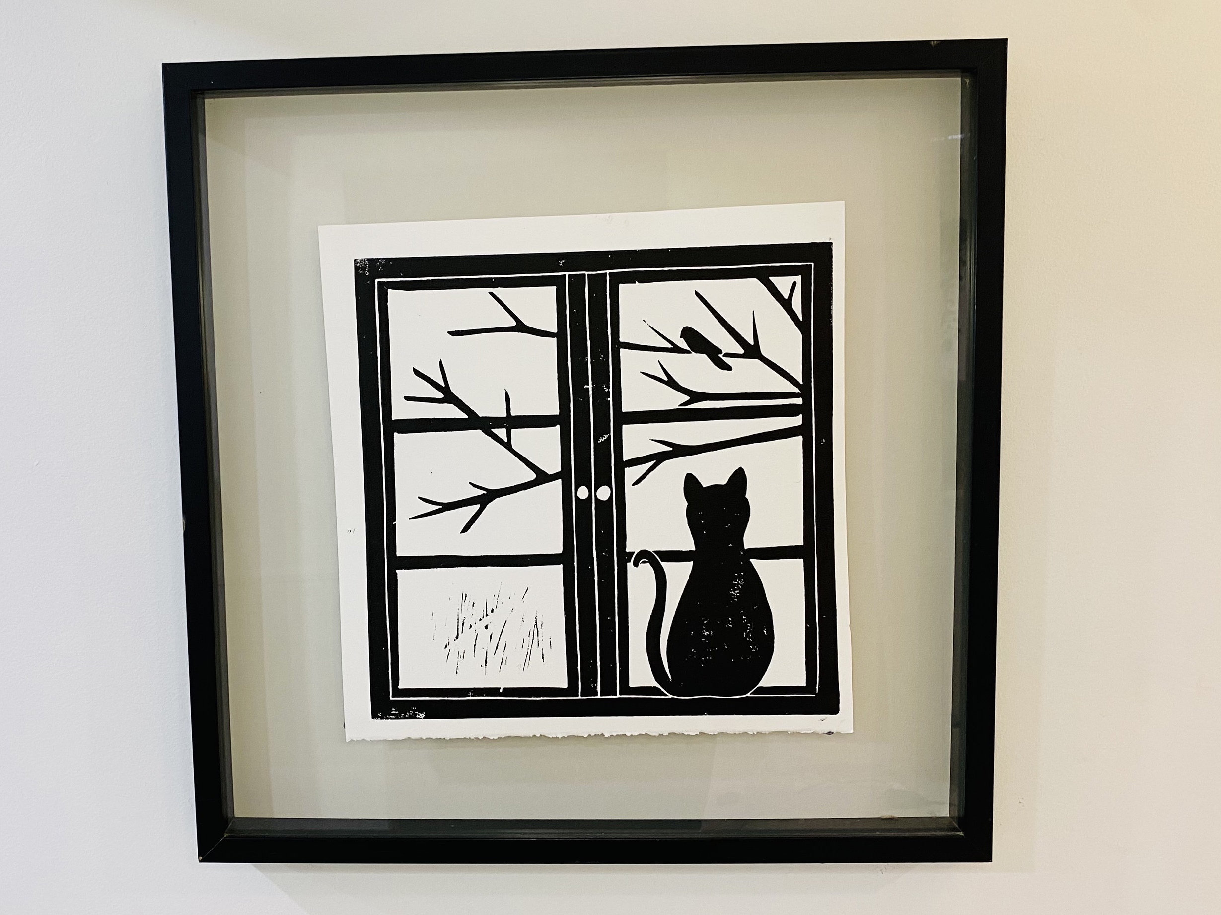 Linocut Print, Cat Art, Cat Linocut Print, Lino Print, Gift Idea ...