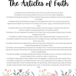 Articles of Faith LDS Primary 13 Articles of Faith Come Follow Me ...