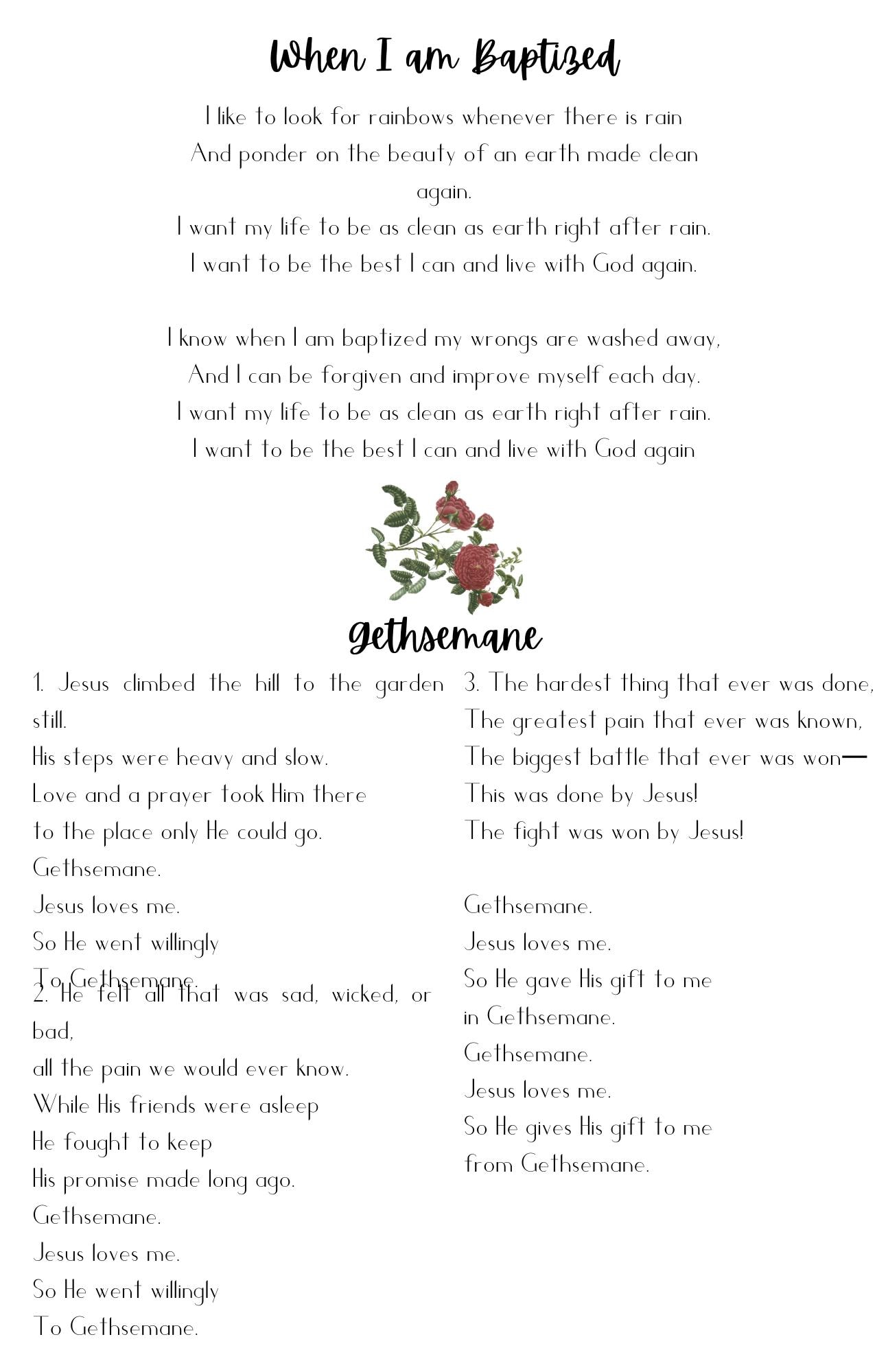 LDS Baptism Program Girl LDS Baptism Program Latter Day Saints Primary ...