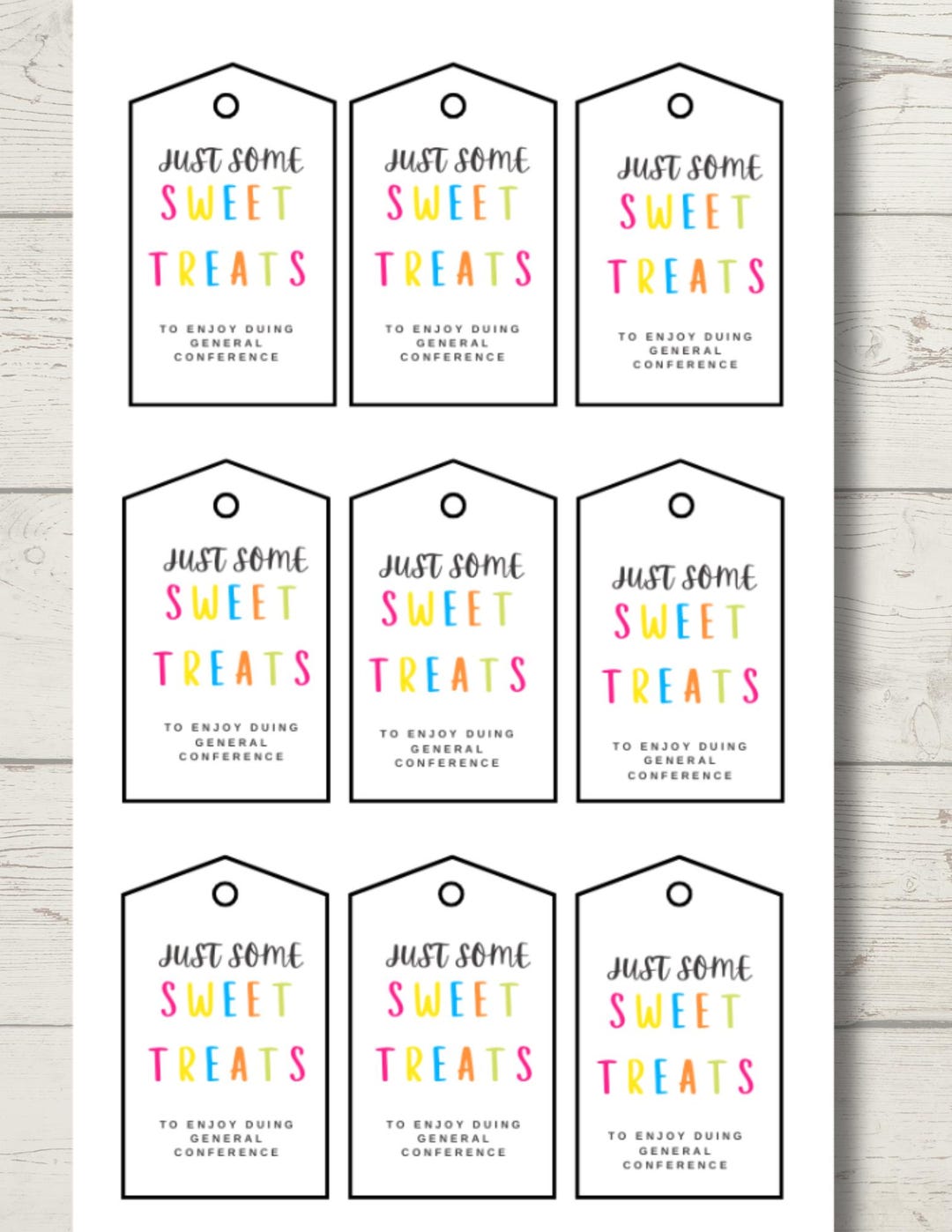 LDS General Conference Treat Tags – Printable Conference Snack Tags ...