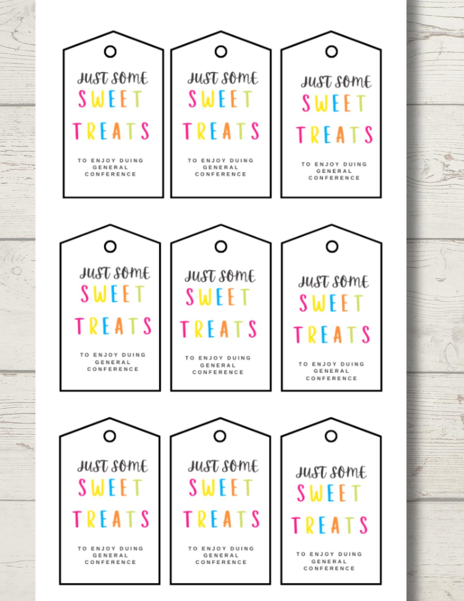 LDS General Conference Treat Tags – Printable Conference Snack Tags ...