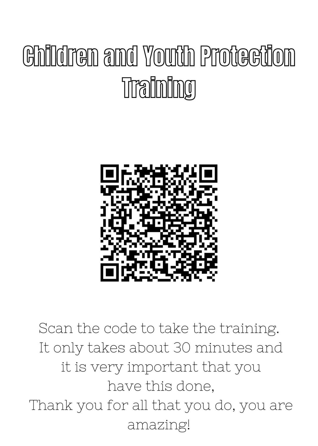 LDS Children and Youth Protection Training QR Code Handout| Latter Day ...