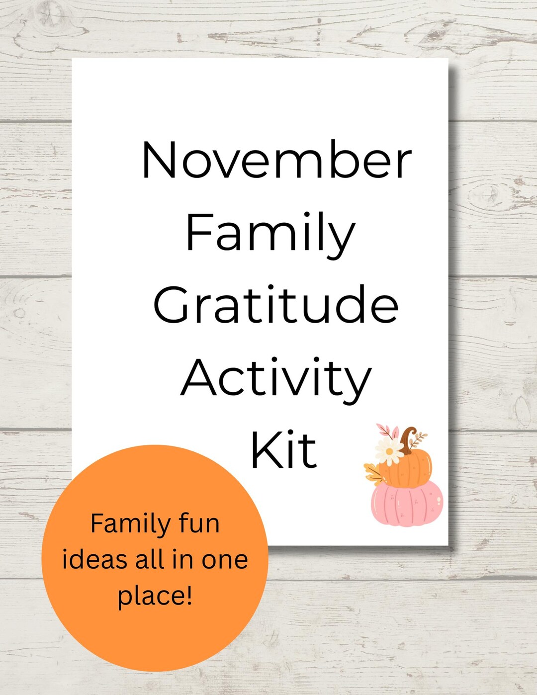 November Gratitude Family Activity Kit - LDS Printable | Digital ...