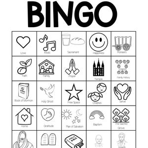 General Conference Bingo Cards | LDS Printable Activity | Kids & Family ...