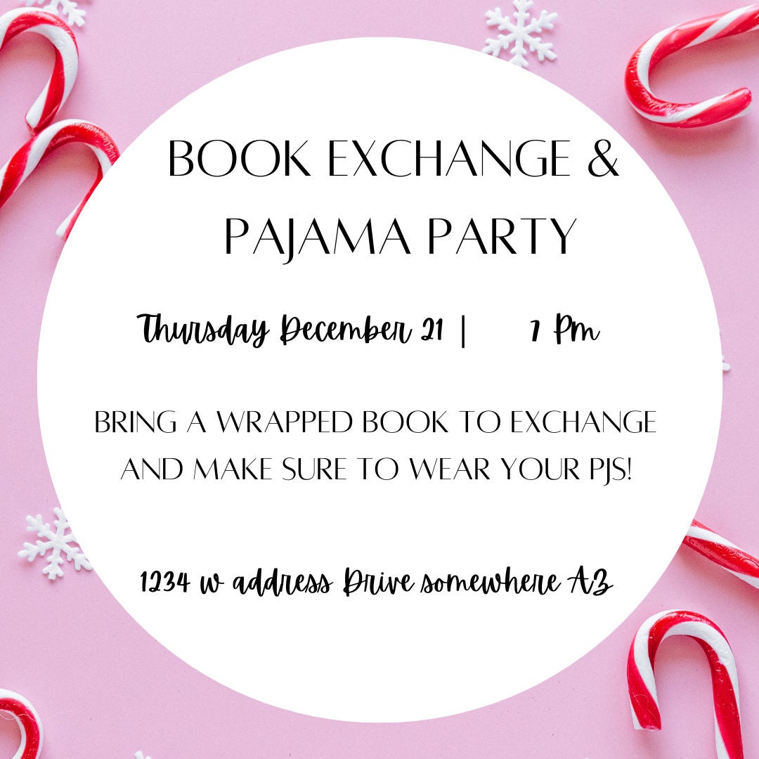 Book Exchange Party Invite | Virtual Invite | Book Exchange | Latter ...
