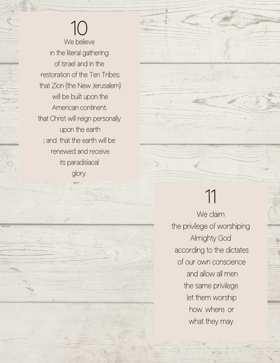 Articles of Faith Cards Primary Prints Lds Primary Latter-day Saints ...