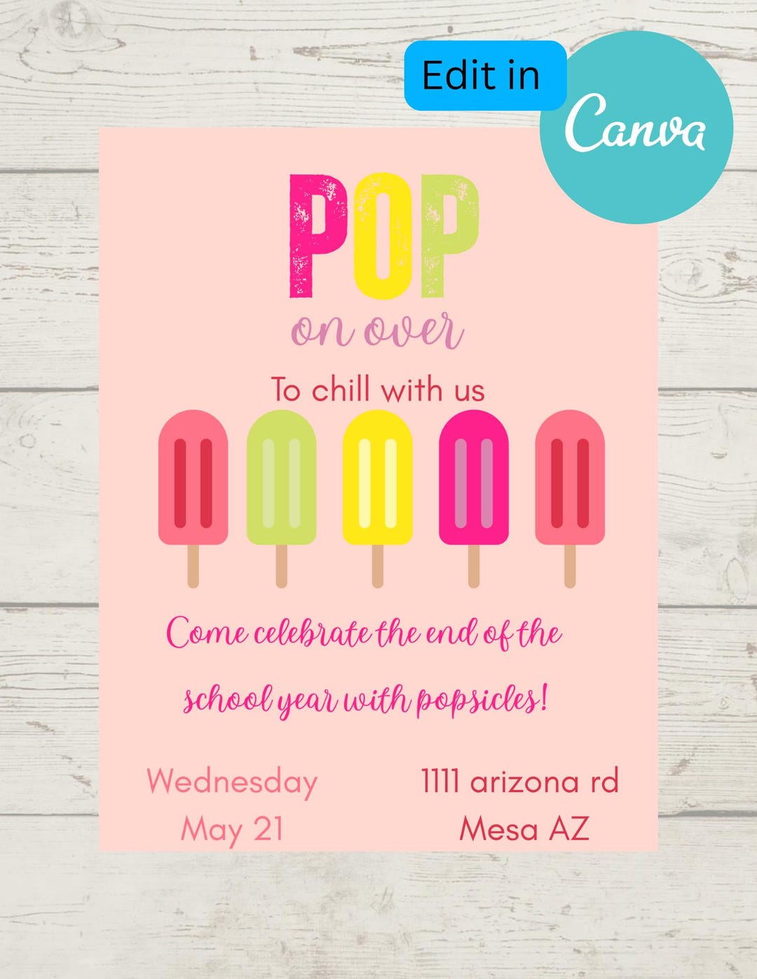 Popsicle Party Invite | Popsicle Party | Popsicle Birthday | Summer ...