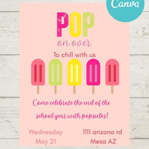 Popsicle Party Invite | Popsicle Party | Popsicle Birthday | Summer ...