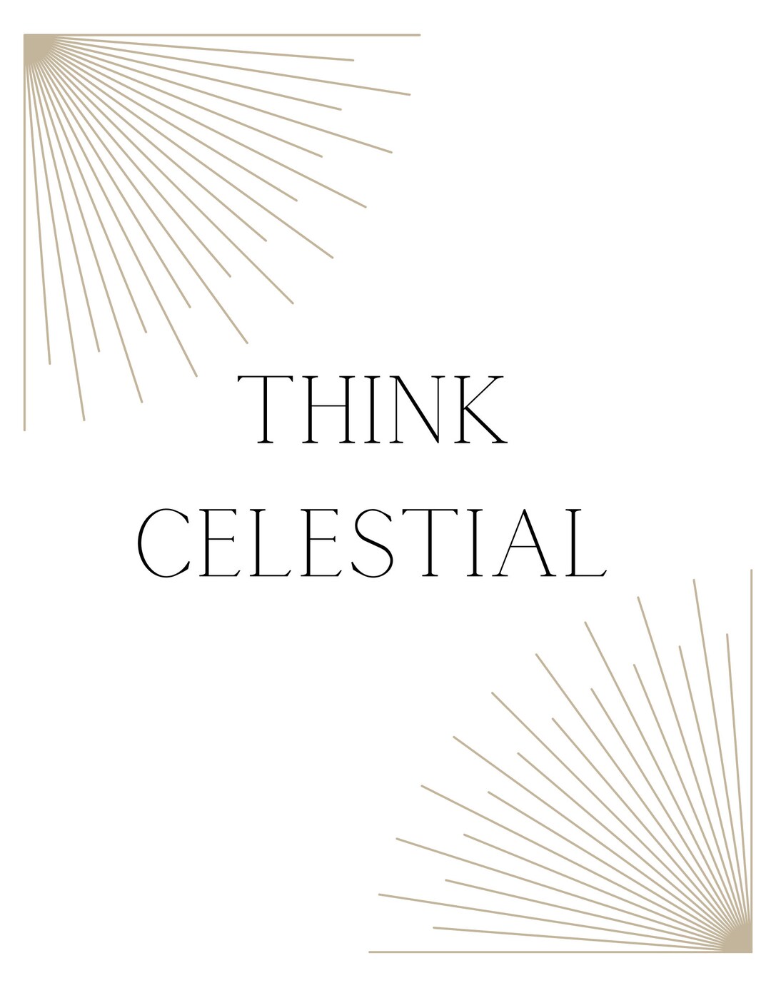 Think Celestial Printable | LDS Primary | Primary | Quote Printable - Etsy