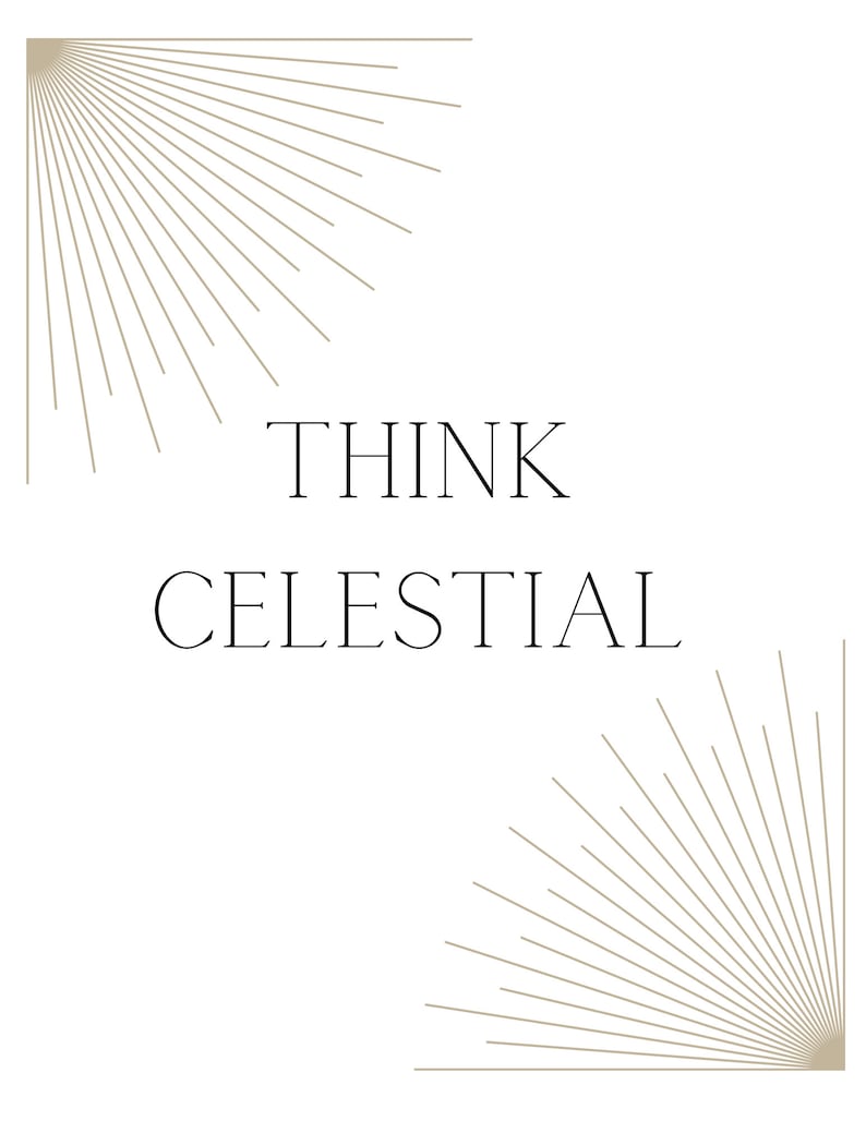 Think Celestial Printable | LDS Primary | Primary | Quote Printable - Etsy