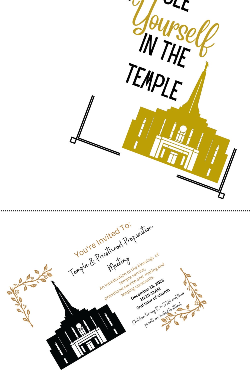 Priesthood and Temple Preview Bundle | Editable Invite | Temple ...