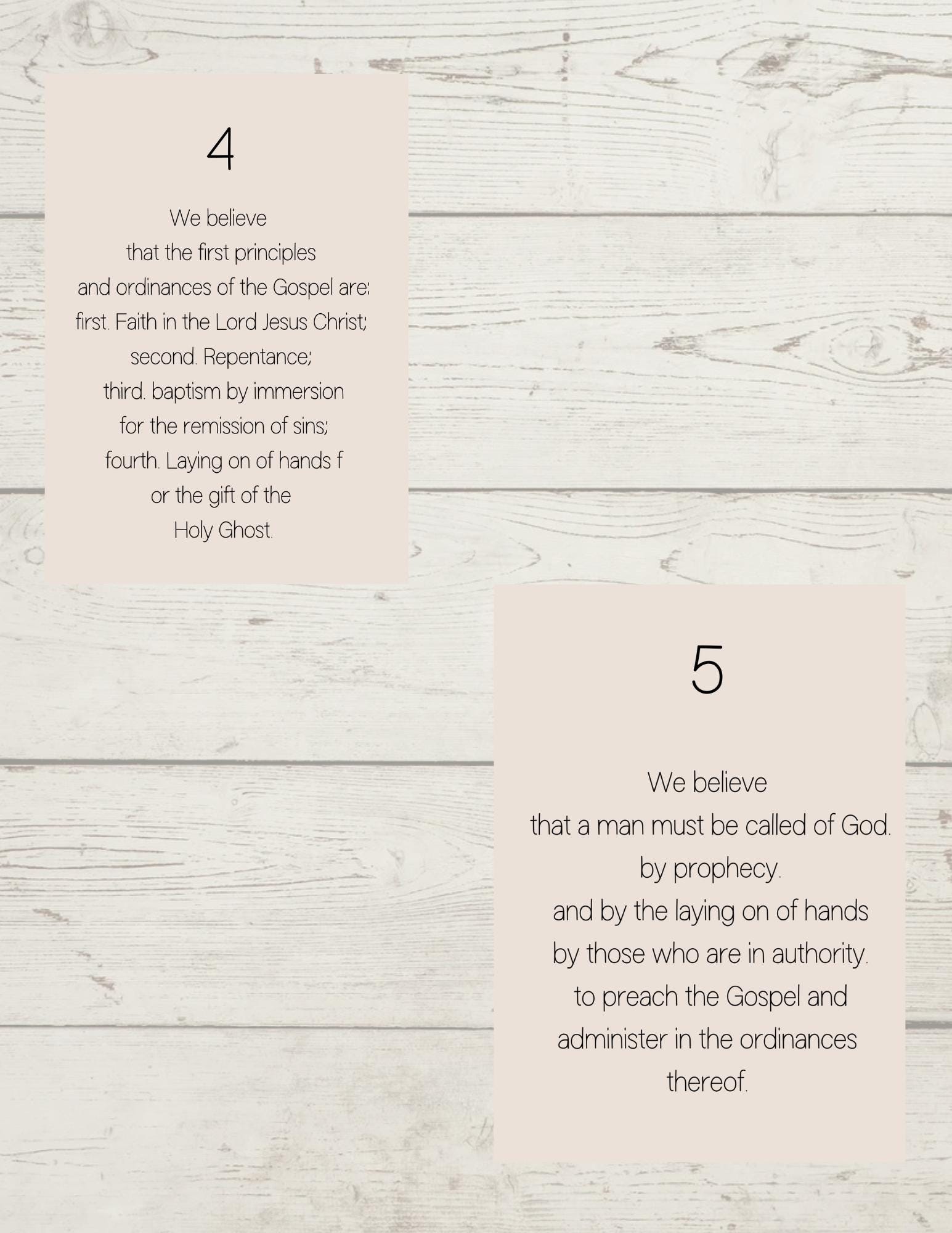 Articles of Faith Cards Primary Prints Lds Primary Latter-day Saints ...