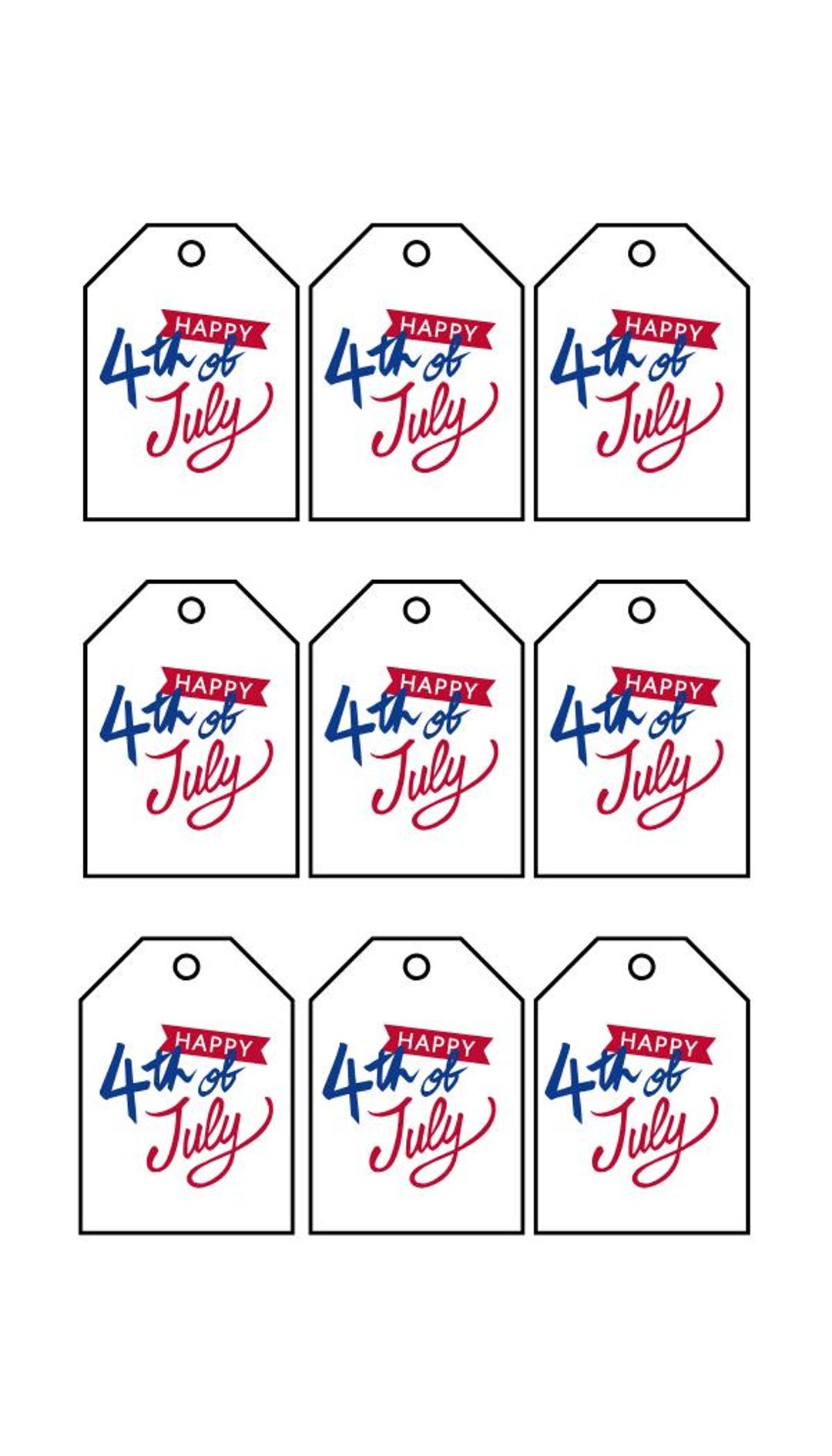 4th of July Gift Tag | Printable Gift Tag | Lds Primary Prints | Lds ...