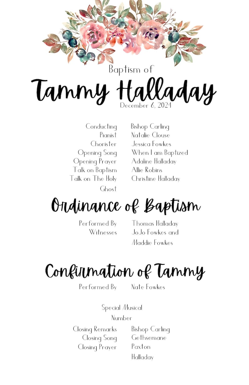 LDS Baptism Program Girl LDS Baptism Program Latter Day Saints Primary ...