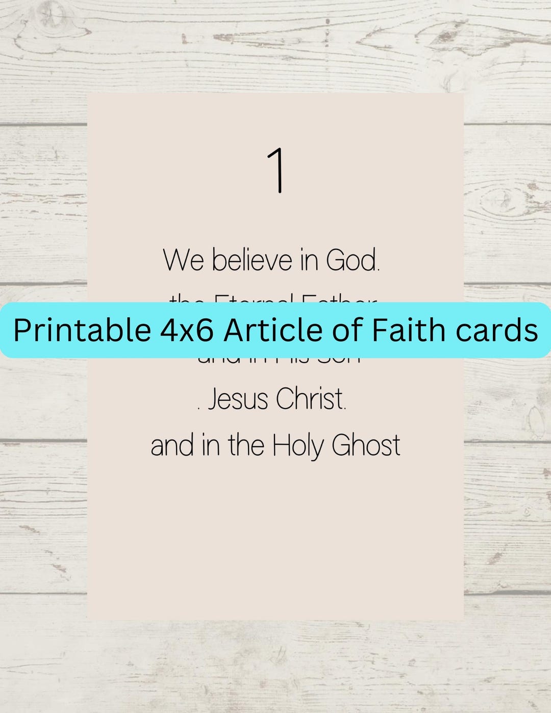 Articles of Faith Cards Primary Prints Lds Primary Latter-day Saints ...