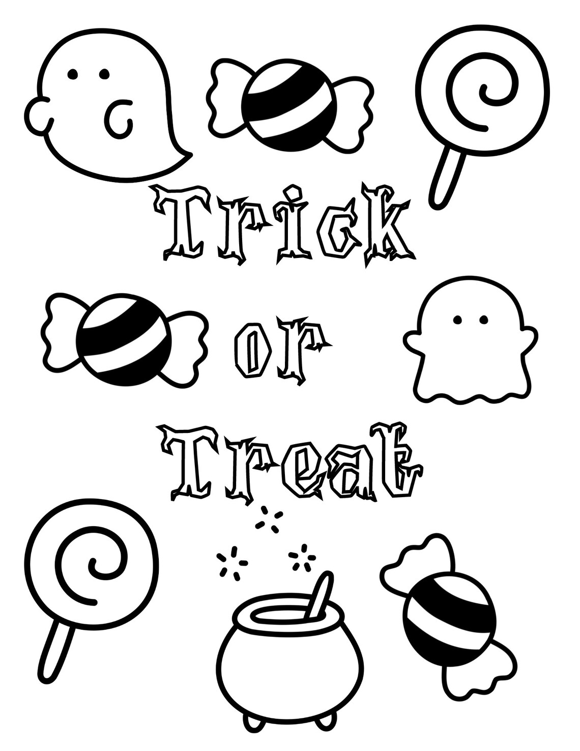 Halloween Coloring Pages | 5 Coloring Pages | Printable Coloring Page ...
