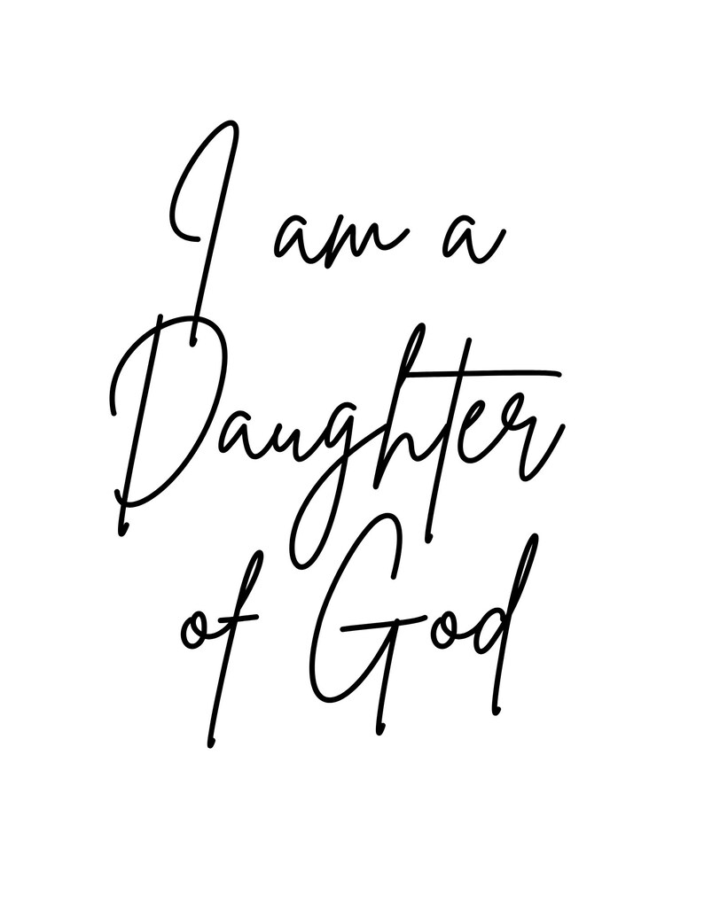 I Am a Daughter of God | LDS Baptism Gift | LDS Printable | LDS Primary ...
