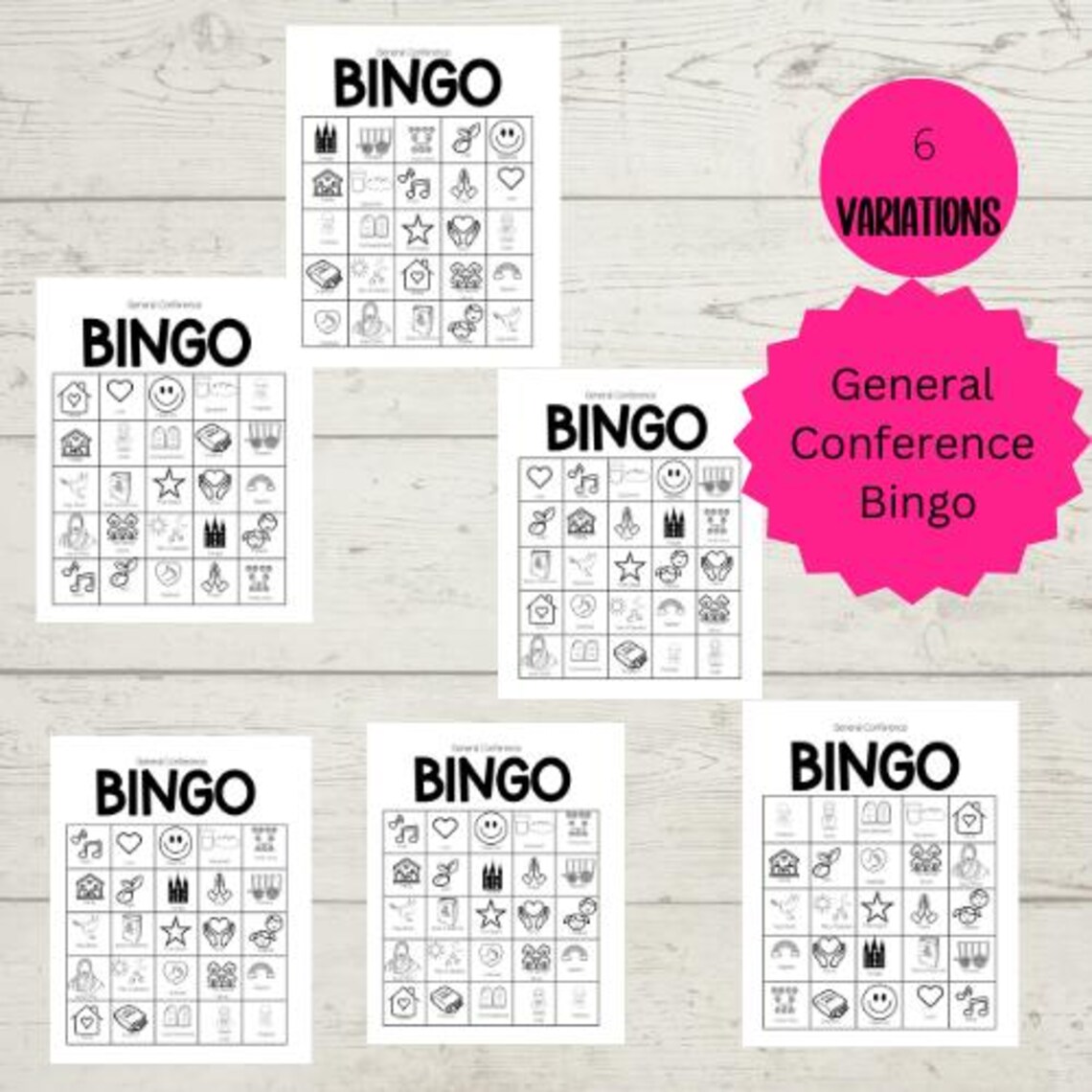 General Conference Bingo Activity LDS General Conference Primary ...