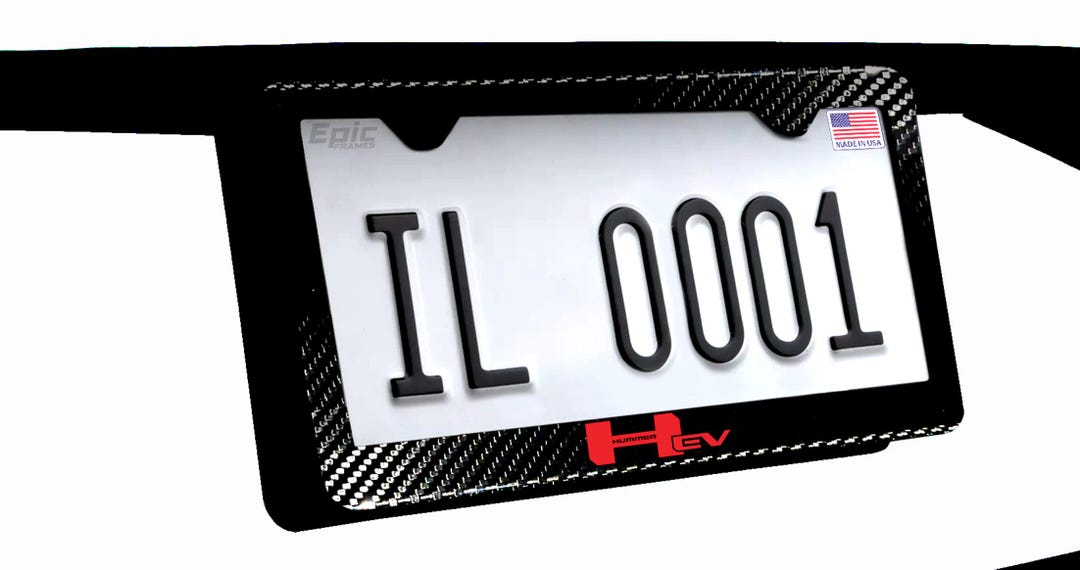 Red Hummer EV HEV Premium License Plate Frame 100% Carbon Fiber - Etsy