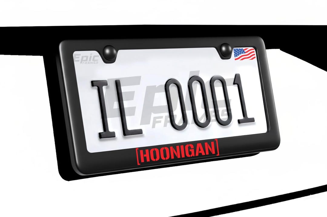 Red Hoonigan License Plate Frame Premium Stainless Steel Black Metal - Etsy