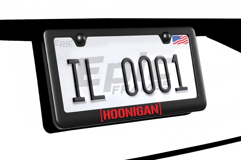Red Hoonigan License Plate Frame Premium Stainless Steel Black Metal - Etsy