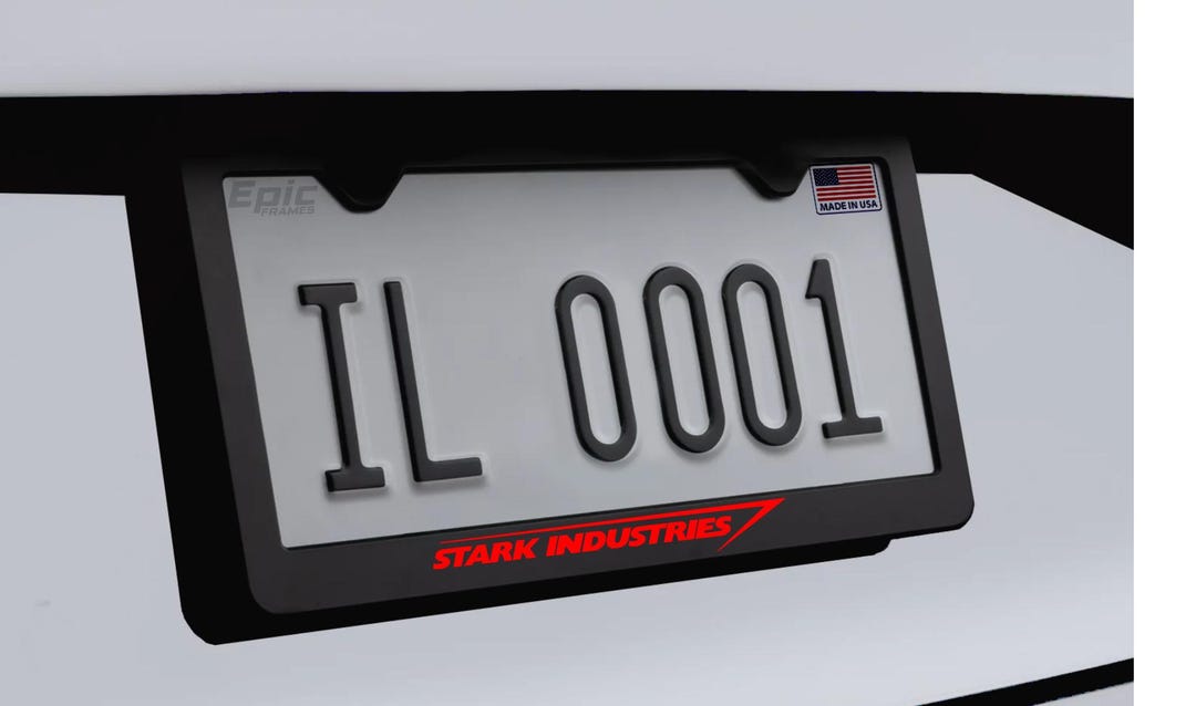 Red Stark Industries Tony Iron Man Super Hero Avengers Car License ...
