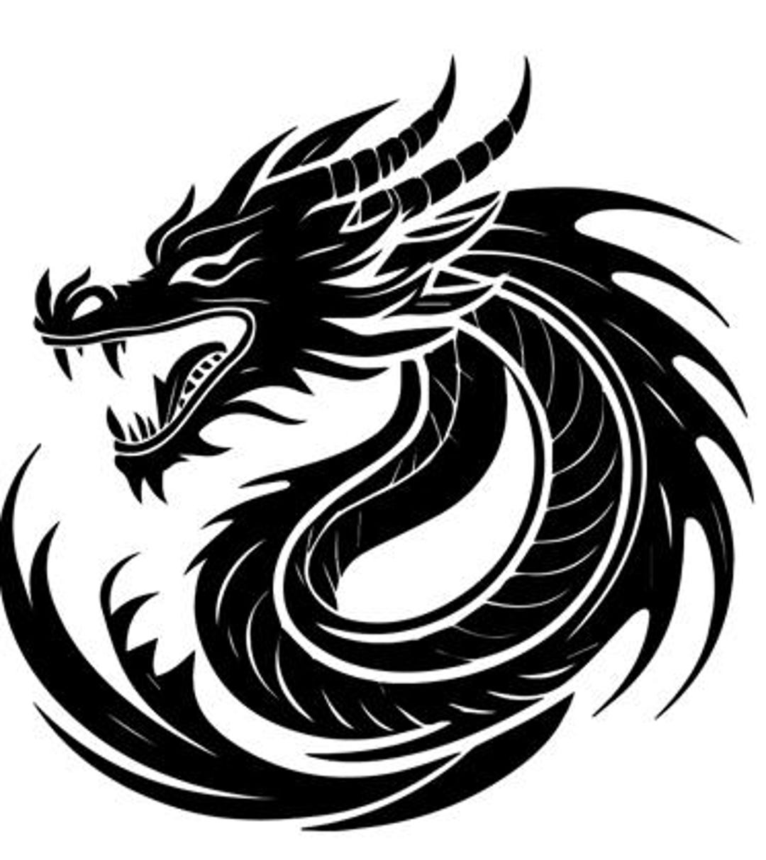 Dragon SVG / Vector Logo / Tattoo or for Other Use. SVG, Png, Svg Files ...