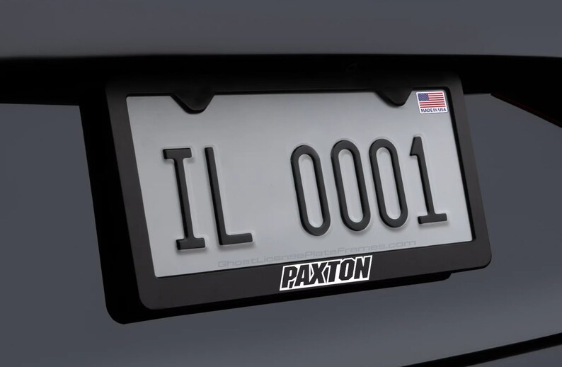 Paxton Superchargers Black Metal License Plate Frame With Screws & Caps ...