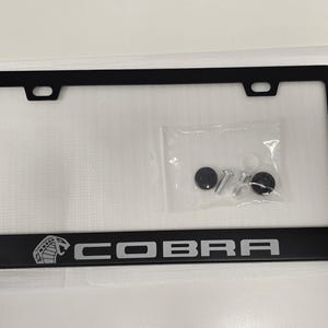 SVT Cobra / Terminator Snake License Plate Frame Premium Black Metal ...