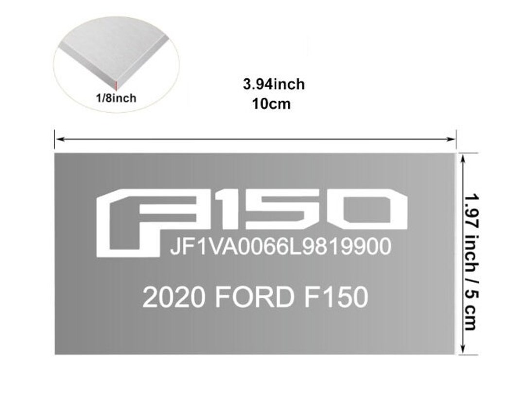 Custom F150 TRUCK / RAPTOR Interior / Engine Engraved Badge Dash Plaque ...