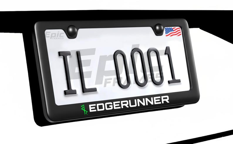 Cyberpunk Edgerunner Symbol Car License Plate Frame Black Stainless ...