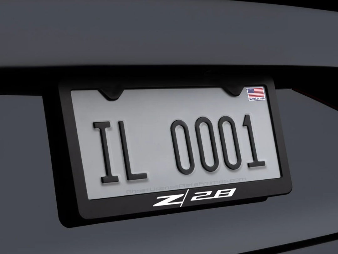 Camaro Z28 Black Metal License Plate Frame Tag With Screws and Caps - Etsy