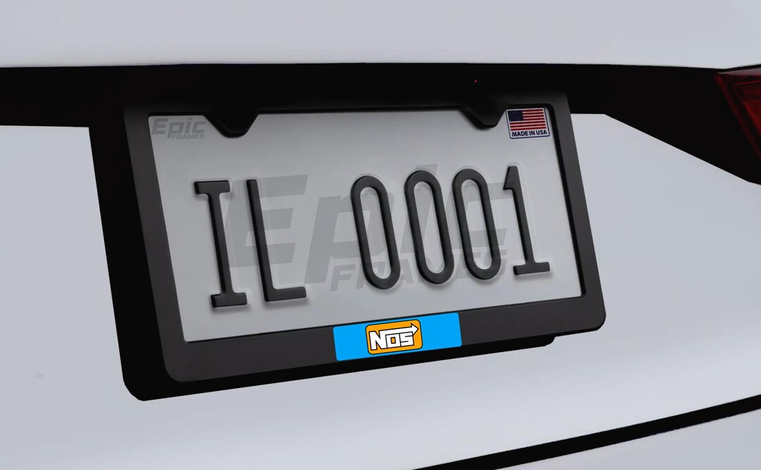 NOS Nitrous Oxide Premium Black Metal License Plate Frame Color - Etsy