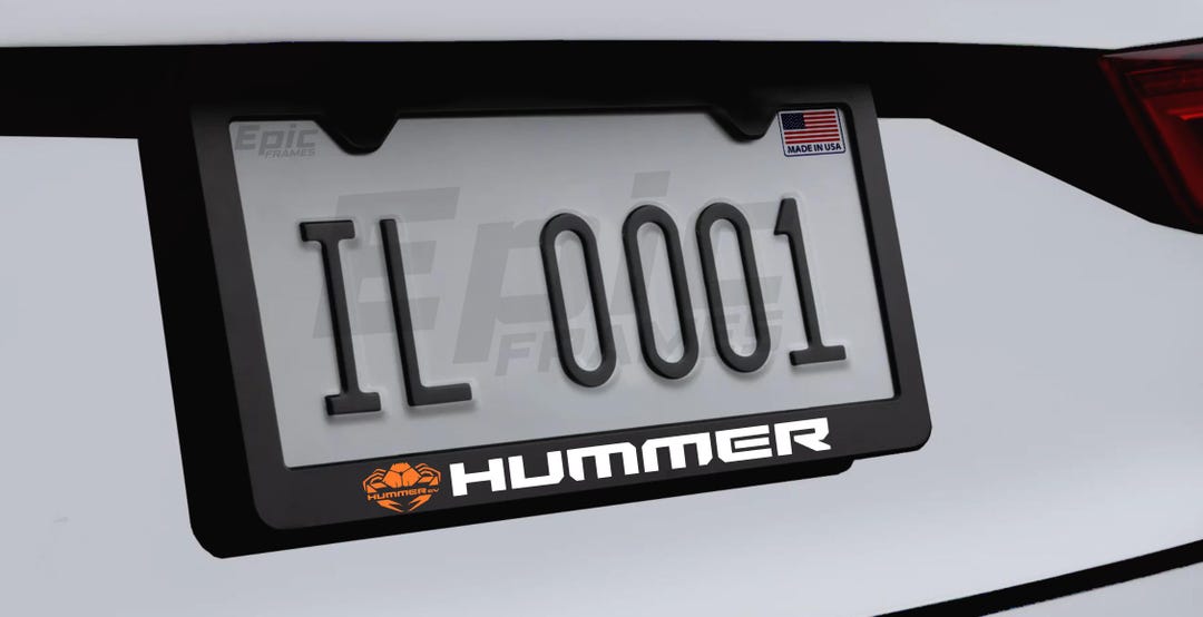Hummer EV / King Crab License Plate Frame Premium Black Metal - Etsy
