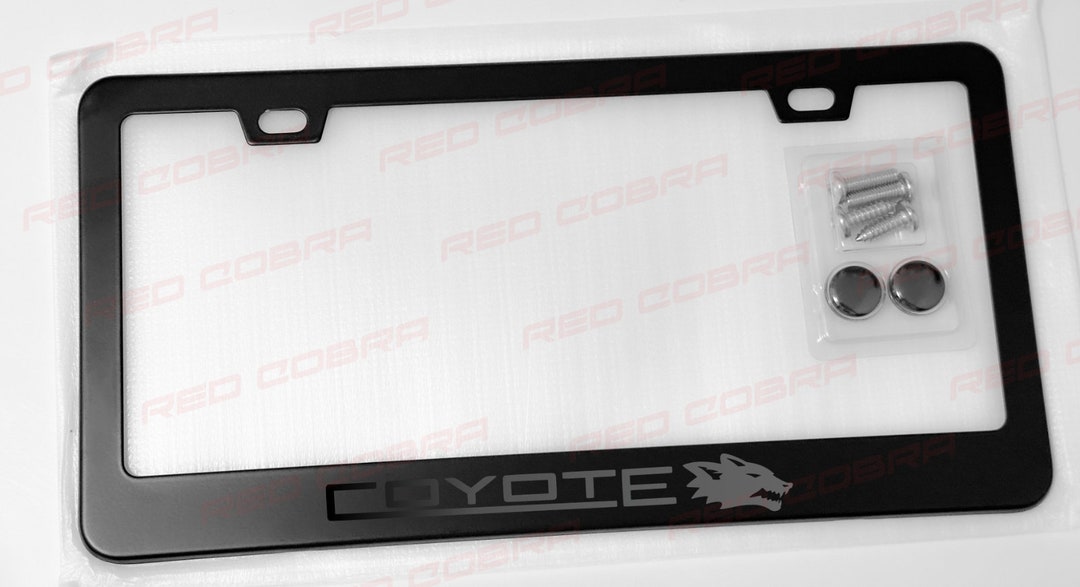 Black on Black Coyote Mustang 5.0 Ghost Premium Black Metal License ...