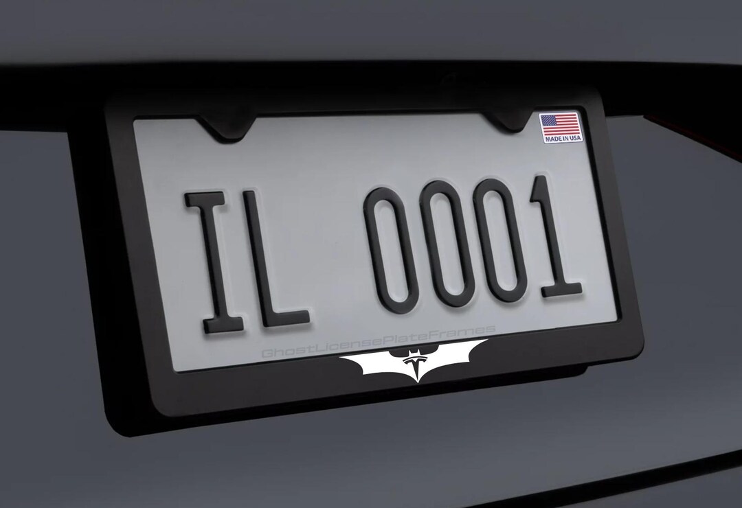 Tesla Batmobile License Plate Frame Black Metal With Screws and Caps - Etsy
