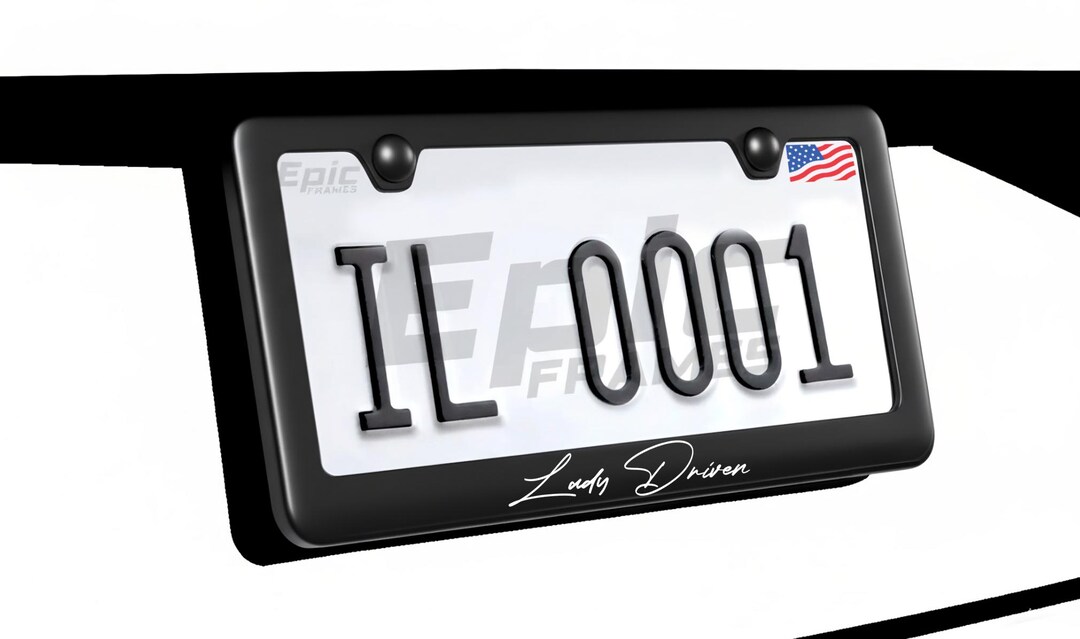 Lady Driven Woman Driver License Plate Frame | Girl Driver | Fast Cars ...
