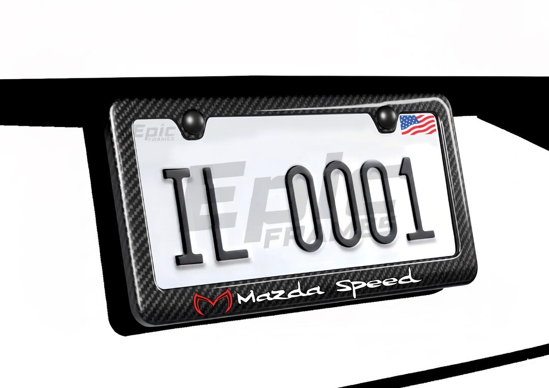 Mazda Speed Devil Logo License Plate Frame 3K 100% Carbon Fiber - Etsy