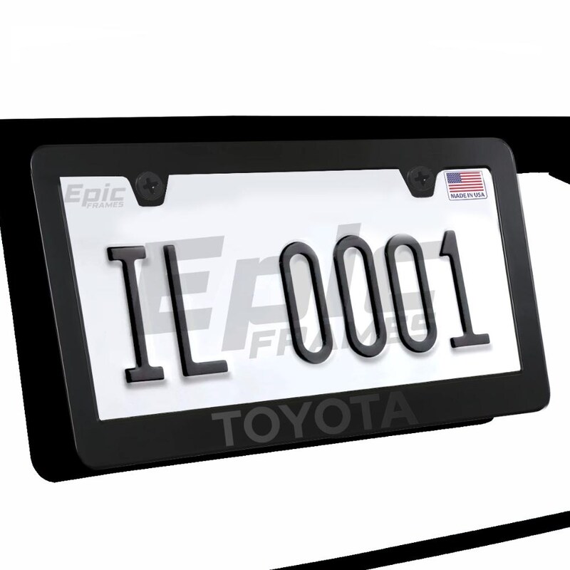Black Toyota License Plate Frame - Etsy