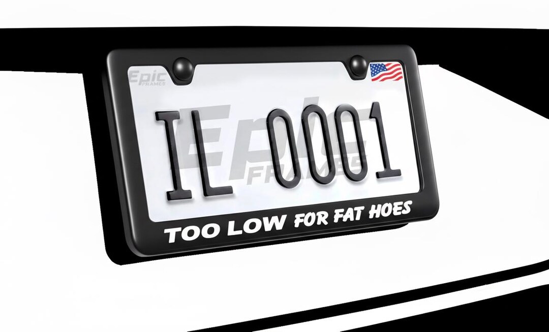 TOO LOW for Fat Hoes Lowered Jdm JDM Turbo Racing License Plate Frame ...