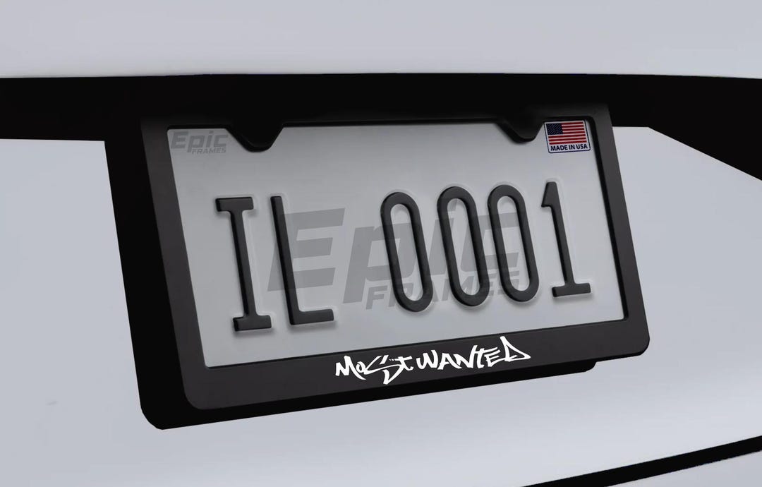 NFS Most Wanted Premium Black Metal License Plate Frame Racing Style - Etsy