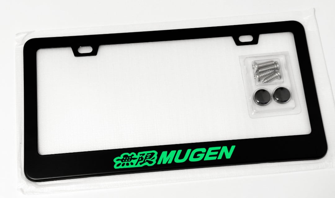 Reflective Green MUGEN POWER RACING License Plate Frame High Quality ...