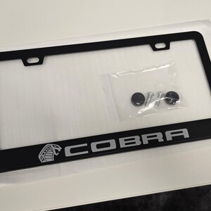 SVT Cobra / Terminator Snake License Plate Frame Premium Black Metal ...